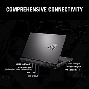 ASUS ROG Strix G15 Gaming Laptop - 15.6" WQHD 165Hz Display, AMD Ryzen 7 6800H up to 4.7GHz, NVIDIA GeForce RTX 3060, 32GB DDR5 RAM, 1TB SSD, Wi-Fi 6E, Backlit Keyboard, Windows 11 Home
