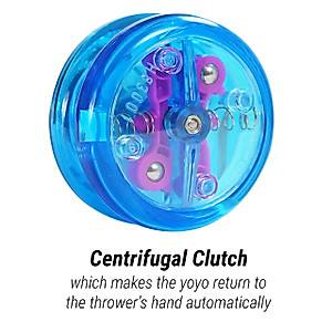 Yomega The Original Brain - Professional Yoyo for Kids and Beginners, Responsive Auto Return Yo Yo Best for String Tricks + Extra 2 Strings & 3 Month Warranty (Blue)