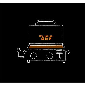 PIT BOSS PB2BSPD Sportsman Tabletop Portable Gas Griddle, 2 Burner, Black