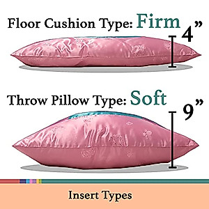 RESPEKT SAN FRANCISCO Korean Queen Meditation Cushion with Embroidery Design for Women and Men, Yoga, Sitting on Floor: 24” (Green: Throw Pillow)