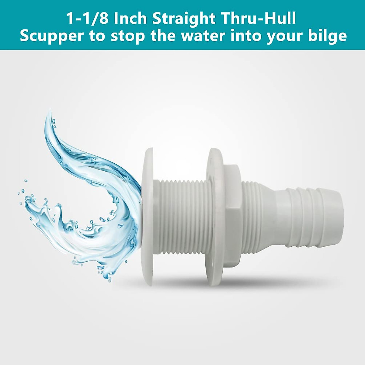 Marine Bilge Pump Hose 1-1/8 Inch Plumbing Kit, 1-1/8 Inch Check Valve