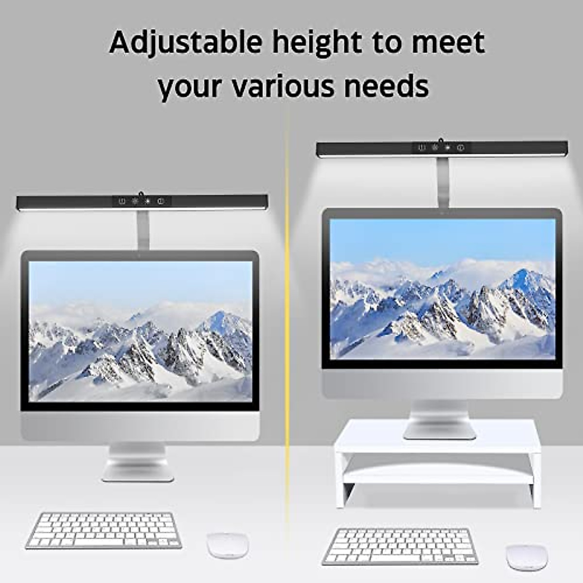 Desk Lamp,Desk Lamps for Home Office,Modern Architect Lamp with Clamp,Eye-Caring Dimmable Arm Table Lamp with Memory and Timing Function for Monitor Studio Reading,5 Color Modes & 5 Brightness Levels