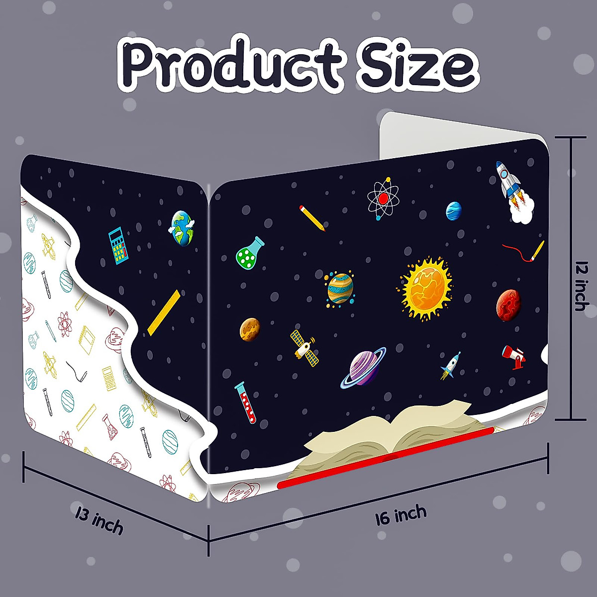 24 Pack Privacy Shields for Student Desks, Colored Classroom Privacy Folders for Students, Privacy Boards for Test and Desk Dividers (16"W x 12"H x 13"D)