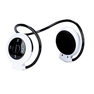 WONFAST MINI-503 Wireless Bluetooth Music Stereo Universal Headset Headphone MP3 Player Support TF Card Earphone for Cell Phone Smartphones Outdoor Driving Biking (White)