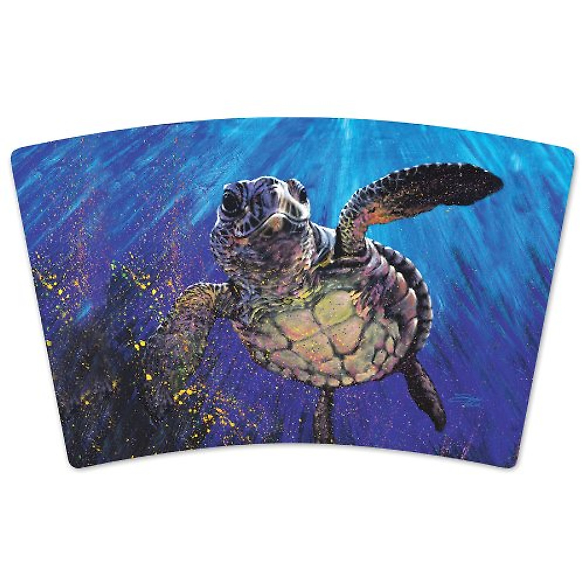 Mugzie Sea Turtle Travel Mug with Insulated Wetsuit Cover, 16 oz, Black