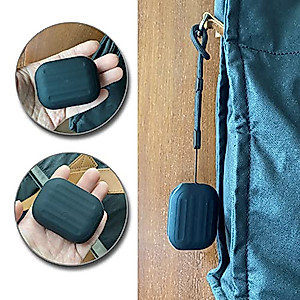 Anti-Lost Case for AirPods Pro (2nd Generation),one-Piece Design case,Wireless Charging, LED Visible,Lanyard Included. (Black)