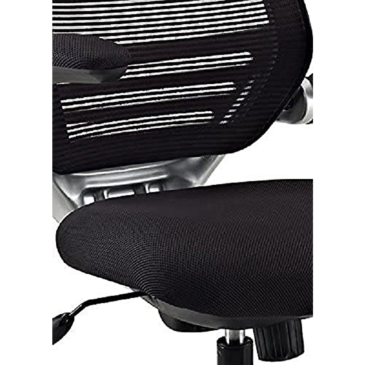 Modway Edge Mesh Back and Mesh Seat Office Chair In Black With Flip-Up Arms in Black