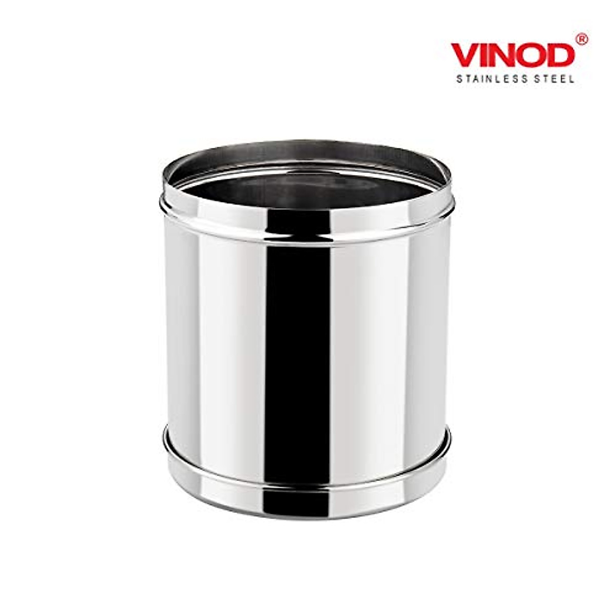 Vinod Stainless Steel Deep Dabba, Airtight Storage Container, 3 Piece Set - 350 ml, 500 ml, 750 ml