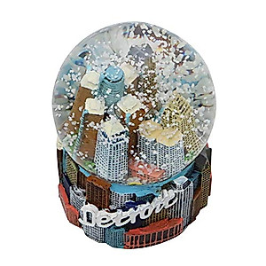 Detroit Snow Globe with Skyline 3.5" (65mm Glass Globe) from Detroit Snow Globes Collection