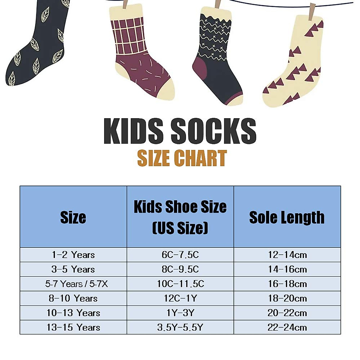 HowJoJo Toddler Boys Thick Cotton Socks Kids Warm Socks Winter Thermal Crew Socks 3-5 Years
