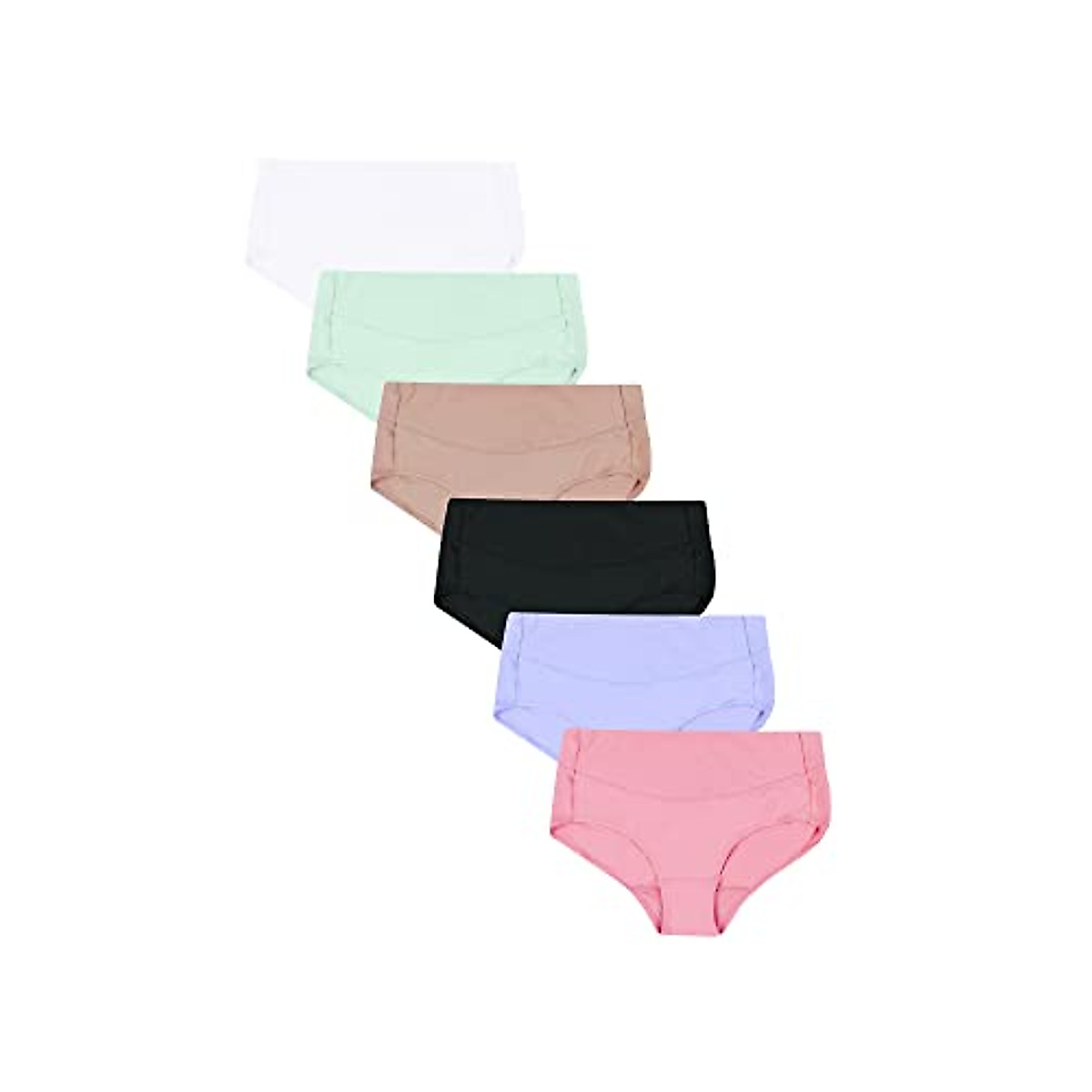 Hanes womens Signature Smooth Women's Microfiber Underwear 6-pack Briefs, Assorted, 7 US