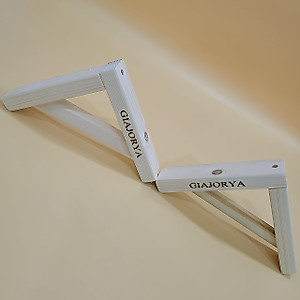 GIAJORYA Non-metal shelf brackets High-quality wooden frame bracket, strong support, easy installation