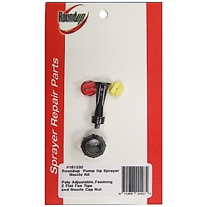 Roundup 181332 Nozzle Kit with 2 Flat Fans and Foaming Nozzle