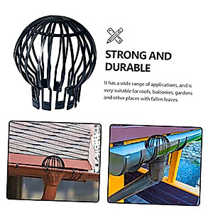 DOITOOL 2 Pcs Eaves Filter Cover Plastic Funnel Round Balloons Plastic Balloons Downpipe Leaf Guard Downspout Guard Rain Gutter Screens Drainage Pipe Strainer Cover Roof Downpipe Strainers