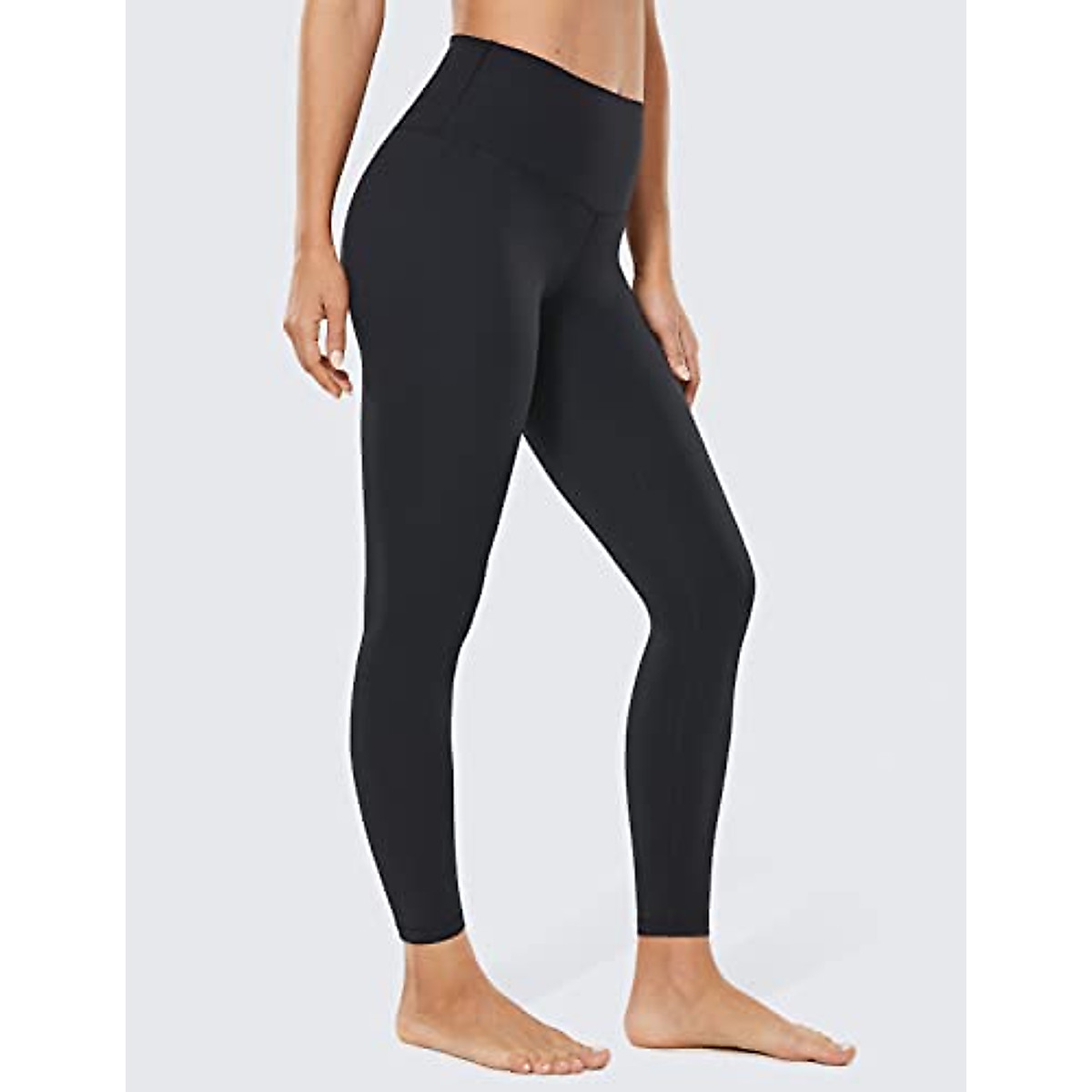 CRZ YOGA Women's Butterluxe Leggings 25 Inches - High Waisted Buttery Soft Comfort Lounge Leggings Black Small