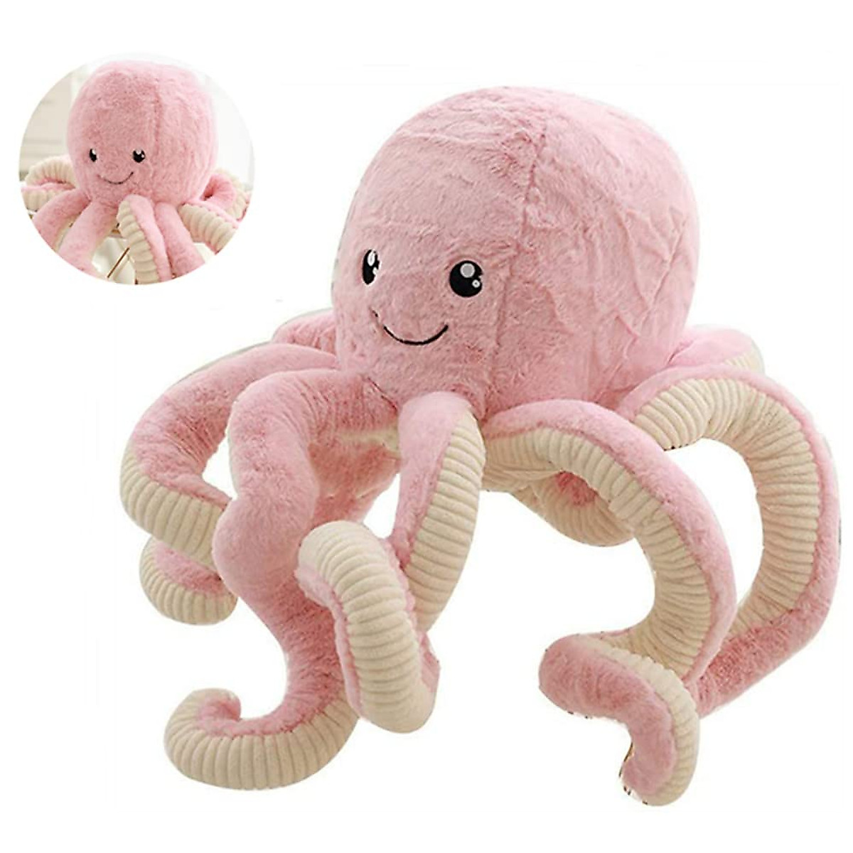 JOSON Cute Octopus Plush Toys, Soft Octopus Stuffed Animals, Girls and Boys Adult Birthday (16 Inch, Pink)