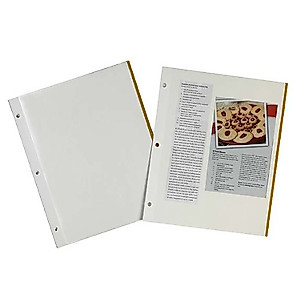Modern Cuisine Recipe Binder Bundle with Full Page Plastic Sleeve Protectors, Recipe Card Protectors and Magnetic Pages for Recipe Clippings