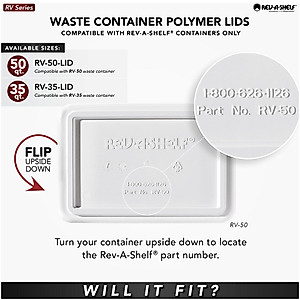 Rev-A-Shelf 4WCSC-1835CKGR-2/35 Qrt Soft-Close Full-Extension Pull-Out Waste Container w/Odor Reducing Green Compost Bin