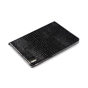 iPad Air-6 (13'') Case, iPad Pro-3 4 5 6 (12.9'') Case for Women, DMaos Crocodile Synthetic Leather Stand Folio Smart Cover with Pen Holder, Auto Sleep/Wake - Black