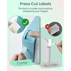 Vixic Label Maker D1600, Small Handheld Bluetooth Label Maker Machine with Tape, Portable Rechargeable Printer for Business Home Office, Multiple Templates Compatible iOS Android, Green Labeler