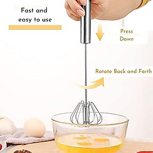 Power Free Hand Press Stainless Steel Egg Beater/Lassi/Butter Milk Maker/Mixer Hand Blender/Rawai, Frother, Stirring Hand Press Blender Pack of 1