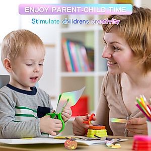 Holographic Sticker Paper, 24 Sheets Transparent Holographic Laminate Vinyl Sheets, Clear Overlay Lamination Sticker Film Self Adhesive Waterproof with Rainbow Patterns - 8.5 x 11 Inch (Laser Style)