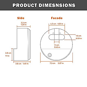 RESET-903 Heavy Duty Hidden Shackle Padlock,Keyed Different Trailer Lock,Van Lock, Truck Door Padlock,Hockey Puck Lock,Solid Steel,Sliver