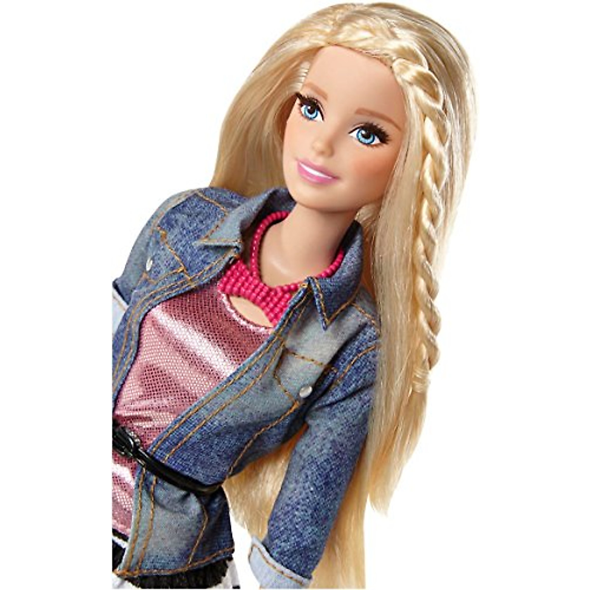 Barbie Style Doll, Jean Jacket and Black/White Shirt