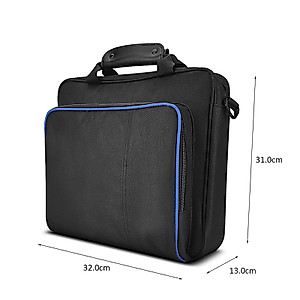 Kuuleyn PS4 Carrying Case Travel, Carrying Case for PS4, Portable Handbag Travel Storage Bag Fully Protective Shoulder Bag Waterproof for Ps4 Pro PS4 Slim
