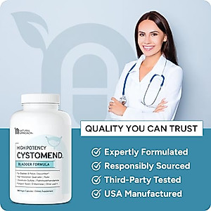 CystoMend Bladder & Pelvic Discomfort Formula (High Potency) - Supports Less Flares & Urgency* - Premium Supplement for Bladder & Urinary Health - USA Manufactured & Third-Party Tested - 180 Capsules