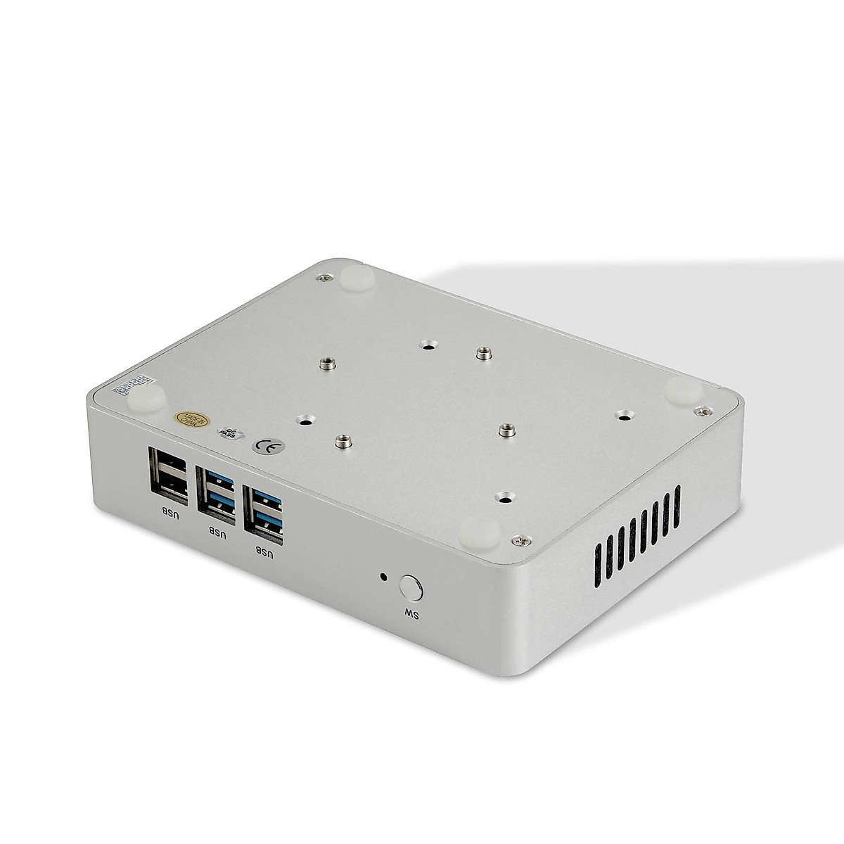 KINGDEL Mini Computer, Fanless Nettop with Celeron N3150/J3160/J4125 Quad Core 2.08GHz CPU, 4GB RAM 256GB SSD, 2*LAN, 2*HD, 4*USB 3.0