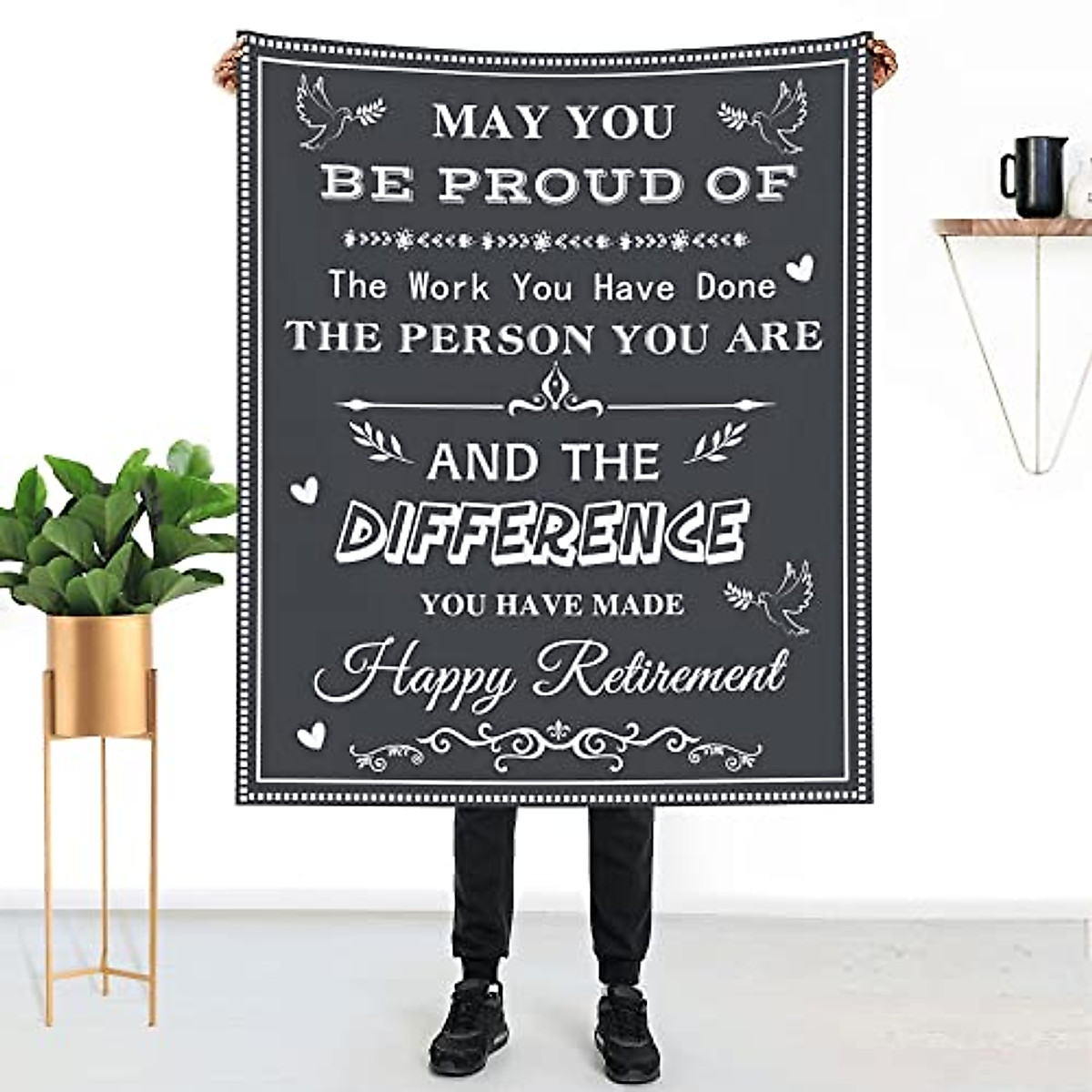 Retirement Gifts for Men 2022 - Soft Flannel Throw Blankets Best Retirement Gifts Ideas for Men Coworkers Friends Teachers Dad Grandpa Happy Retirement Gifts 50x60 Inches