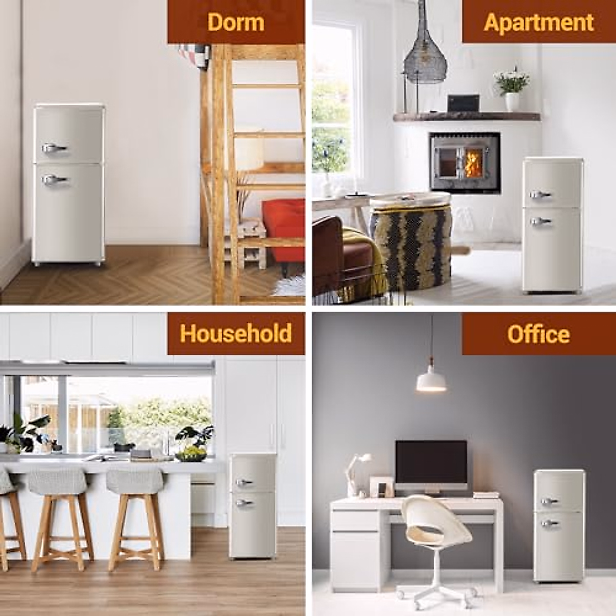 Tymyp FLS-80G-cream-ZQL01 Compact Refrigerator, Cream