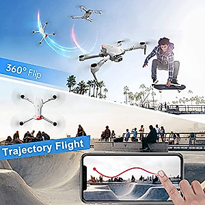 DRONEEYE 4DF10 Drone with 1080P Camera for Adults,RC Quadcopter with WiFi FPV Live Video for Kids Beginners,Trajectory Flight,App Control,3D Flips,Altitude Hold,2 Batteries,Carrying Case