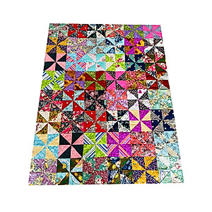 LUMANSUO 50pcs 10" x 10" Cotton Quilting Fabric Squares Fat Quarter Bundles Fabric for DIY Craft Patchwork,Floral