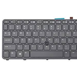 SUNMALL Replacement Keyboard Compatible with HP ZBook 15 G1 G2 17 G1 G2 Series PK130TK1A00 SK7123BL MP-12P23USJ698W PK130TK2A00 733688-001 with Pointer and Backlight
