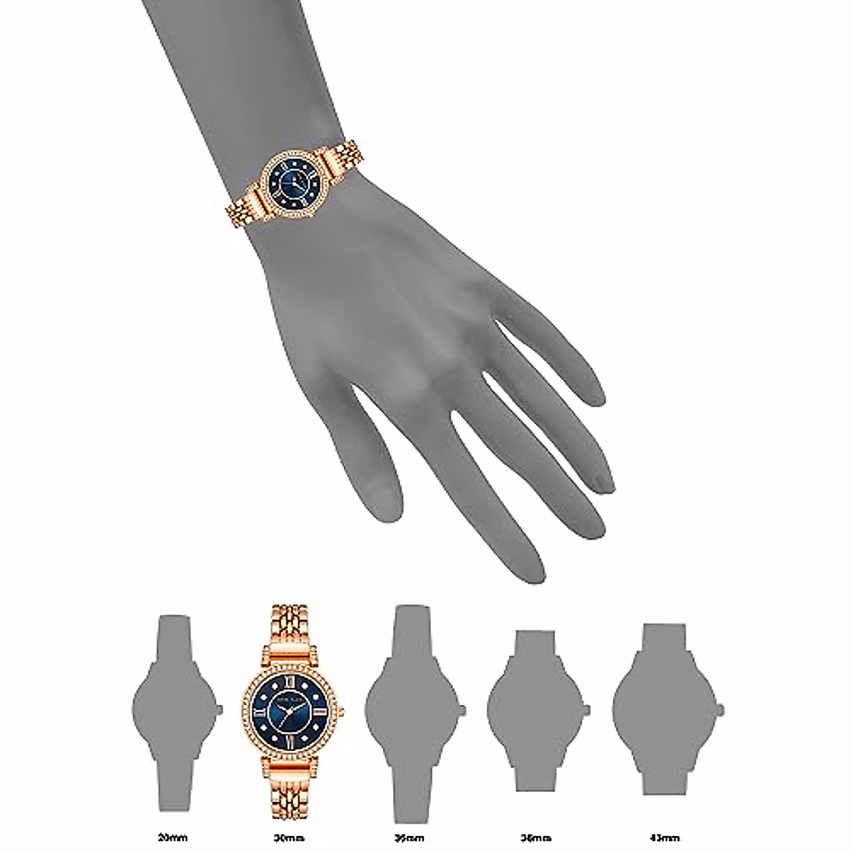 Anne Klein Women's Premium Crystal Accented Bracelet Watch, AK/2928