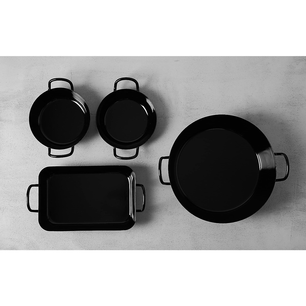 Riess, 0600-022, Gourmet pan 20, Classic - SCHWARZEMAILLE, Diameter 20 cm, Height 5.2 cm, Enamel, Black, Induction