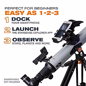 Celestron – StarSense Explorer LT 80AZ Smartphone App-Enabled Telescope – Works with StarSense App to Help You Find Stars, Planets & More – iPhone/Android Compatible