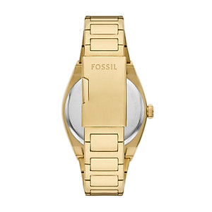 Fossil Men's Everett Quartz Stainless Steel Three-Hand Watch, Color: Gold (Model: FS5965)