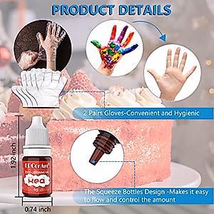 Gel Food Coloring - 12 Colors Food Gel Coloring, Food Grade Food Coloring for Cookie Decorating, Vibrant Concentrated Food Dye for Easter Egg, Fondant, Cookie, Frosting, Royal Icing, Baking - 0.25 Fl.oz