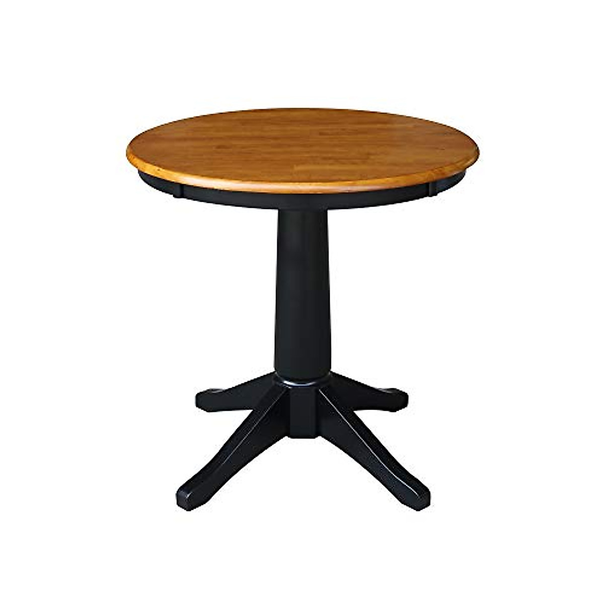 International Concepts 30" Round Top Pedestal Table - With 2 San Remo Chairs, Black/Cherry
