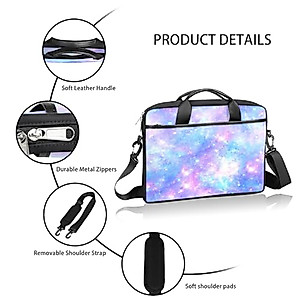 Galaxy Pattern Laptop Computer Bag Waterproof Shoulder Messenger Bag 13-15 inch Durable Laptop Tote Bag with Shoulder Strap Handle Lightweight Crossbody Briefcase