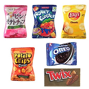 happyblockbuilder LPS Accessories Miniature Dollhouse Compatible with Littlest Pet Shop and Barbie Food Drink Craft Sets Random Gift Bag Lots; Pets NOT Included (Snack 6pc.)