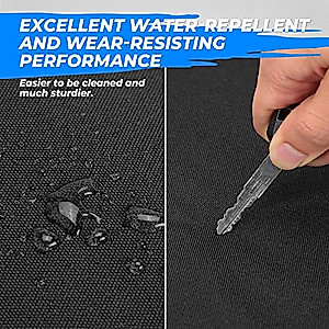 kemimoto ATV Rack Pad, Four Wheeler Rack Seat Cushion for Passenger Compatible with Fourtrax Foreman Rancher Kawasaki Brute Force Recon, Black