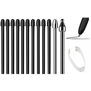 Soft Metal Nibs Tips Replacement For Samsung Galaxy Tab S10 Ultra Spen S9 S8 S7 S10+ S9+ S8+ Tab S9 Ultra S6 Lite S24 S23 S22 Ultra Note 9 Note 8 S Pen King Write + Tool, 10Pcs Standard + 2 Pcs Metal