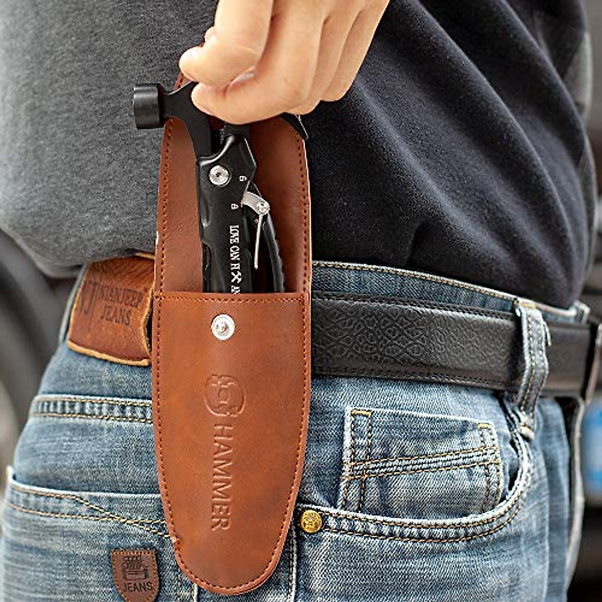 Gifts for Men Dad, Valentines Day, Tools for Men, Grandpa Husband Boyfriend, Cool Unique All in 1 Mini Multitool Stainless Steel Hammer, Saw, Bottle Opener, Gadgets for Garden