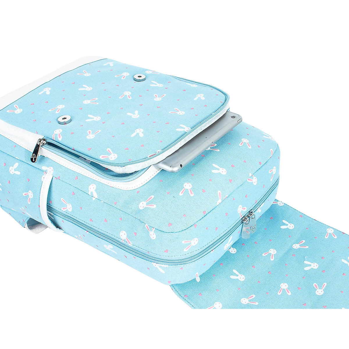 Leaper Bunny Backpack Laptop Backpack Rabbit Bag School Bag Satchel Purple L