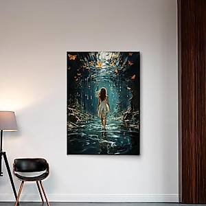 Abstract Painting Buy Canvas Wall Art, Butterfly Painting Art, Butterfly canvas, bedroom Butterfly wall art,Watercolor abstract Butterfly canvas painting