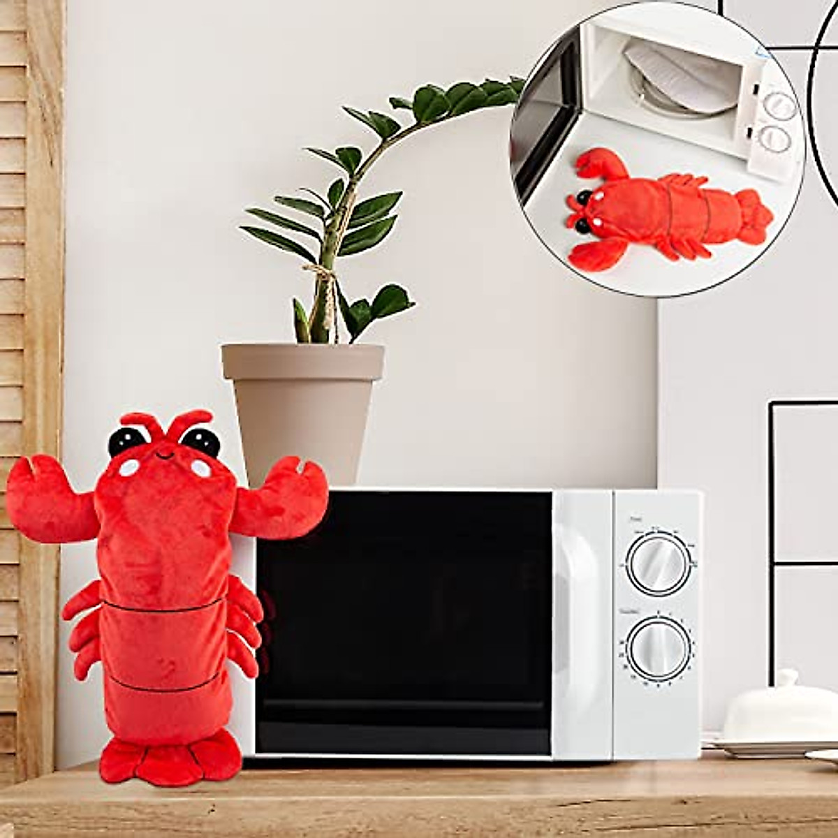 Intoypad Microwavable Menstrual Heating Pad, Crustacean Warming Pillow, Cuddly & Cute Lobster Plush with Heating Pad